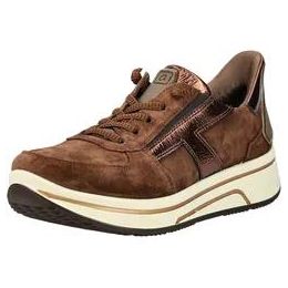 Sneaker Ara "Ara Sneaker Leder", Damen, Gr. 39, braun (mocca), Leder, Schuhe Sneaker