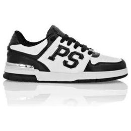 Sneaker Plein Sport "Lo-Top Turnschuhe", Damen, Gr. 41, Normalschaft, schwarz-wei&szlig; (0102, wei&szlig;, schwarz), Schuhe Sneaker