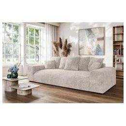 Big-Sofa Home Affaire "LAKESIDE 3-Sitzer Schlafsofa mit Bettkasten, Breite 256,5 cm", hellbeige, B:256,5cm H:82cm T:122cm, 100% Polyester, Sofas, Big-Sofa, Liegefl&auml;che 168,5x195 cm, hoher Sitzkomfort, Ma&szlig;e B/T/H: 256/122/82cm