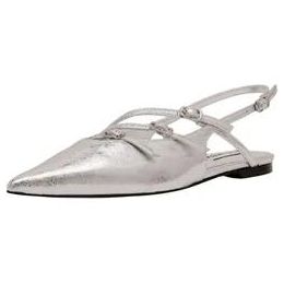 Ballerina Steve Madden "Steve Madden Ballerinas Textil", Damen, Gr. 39, silber, Textil, Schuhe Ballerina