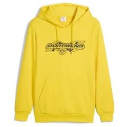 Hoodie Puma "Borussia Dortmund FtblCulture Hoodie Herren", Herren, Gr. M, faster gelb schwarz, Obermaterial: 68% Baumwolle, 32% Polyester. Kapuzenfutter: 100% Baumwolle. Rippe: 3% Elasthan, 97% Baumwolle, normal, Sweatshirts Hoodie