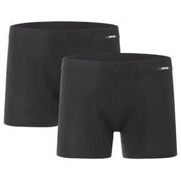Boxershorts CAMP DAVID "casual", Herren, Gr. XL, schwarz (mindset schwarz), Obermaterial: 95% Baumwolle, 5% Elasthan, unifarben, Unterhosen, mit elastischem Bund