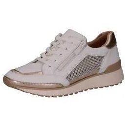 Sneaker Caprice "Caprice Sneaker Leder/Textil", Damen, Gr. 39, wei&szlig; (wei&szlig;, gold), Leder, Textil, Schuhe Sneaker