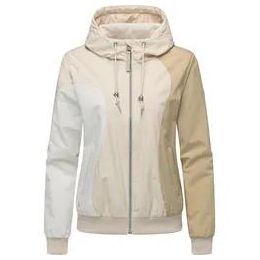 Bomberjacke Ragwear "Oggie Block Warm YOUMODO", Damen, Gr. XXL (44), beige (ecru), Obermaterial: 100% Polyester. Innenfutter: 100% Polyester. Wattierung: 100% Polyester, l&auml;ssig geschnitten h&uuml;ftlang, hoch geschlossener Ausschnitt, &Auml;rmel ohne &Auml;rmelschlitz Rippb&uuml;ndchen, Jacken Bomberjacke, Wasserdichte Winterjacke mit Kapuze
