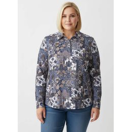 sheego Gro&szlig;e Gr&ouml;&szlig;en Print-Shirt mit Paisley-Dessin, taubenblau-bedruckt, Gr&ouml;&szlig;e 54 - Damen
