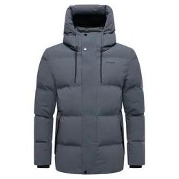 Steppjacke STONE HARBOUR "Taviaan XX", Herren, Gr. S (48), blau (graublau), Obermaterial: 100% Polyester; Innenfutter: 100% Polyester; Wattierung: 100% Polyester; &Auml;rmelfutter: 100% Polyester, gerade Po-bedeckend, hoch geschlossener Ausschnitt, eng B&uuml;ndchen, Jacken Steppjacke, Gesteppte Herren Jacke mit Kapuze