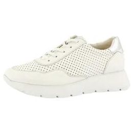 Sneaker Paul Green "Paul Green Sneaker Leder", Damen, Gr. 39, silber (wei&szlig;, silber), Leder, Schuhe Sneaker