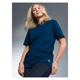 T-Shirt TRIGEMA "TRIGEMA Heavy T-Shirt aus 100% recycelter Baumwolle", Damen, Gr. XL, night, blau, 100% Baumwolle (recycelt), Basic, Shirts T-Shirt