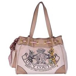 Tragetasche Juicy Couture "DAYDREAMER L. DOUBLE HANDLE BAG. Damen", Damen, Gr. onesize, beige (schwarz sand), Polyester, Polyurethan, Taschen, Tragetasche Damen, Shopper, Einkaufstasche, Fashion, Lifestyle, Sale