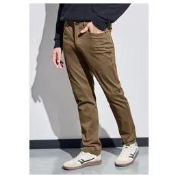 Chinohose Street One MEN, Herren, Gr. 40, L&auml;nge 32, braun (sepia braun), Web, 97% Baumwolle, 3% Elasthan, unifarben, slim fit lang, Hosen Chinohose, 5-Pocket-Style