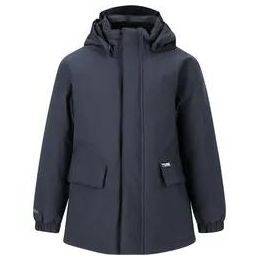 Outdoorjacke ZIGZAG "Malic", Kinder, Gr. 110, blau (blau, blau), 100% Polyester, unifarben, normal, ohne Ausschnitt, Jacken Outdoorjacke, in atmungsaktiver Qualit&auml;t
