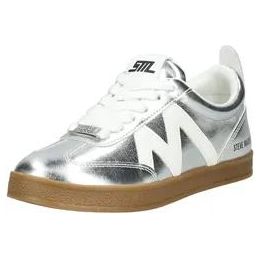 Sneaker Steve Madden "Steve Madden Sneaker Lederimitat", Damen, Gr. 40, silber, Lederimitat, Schuhe Sneaker