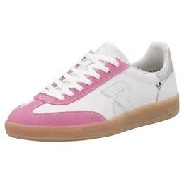 Sneaker Rieker "Rieker Sneaker Glattleder", Damen, Gr. 37, pink, wei&szlig;, Glattleder, Schuhe Sneaker