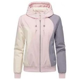 Bomberjacke Ragwear "Oggie Block Warm YOUMODO", Damen, Gr. S (36), rosa, Obermaterial: 100% Polyester. Innenfutter: 100% Polyester. Wattierung: 100% Polyester, l&auml;ssig geschnitten h&uuml;ftlang, hoch geschlossener Ausschnitt, &Auml;rmel ohne &Auml;rmelschlitz Rippb&uuml;ndchen, Jacken Bomberjacke, Wasserdichte Winterjacke mit Kapuze