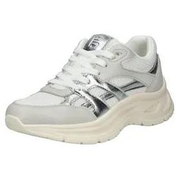 Sneaker BAGATT "BAGATT Sneaker Lederimitat", Damen, Gr. 37, grau (hellgrau), Lederimitat, Schuhe Sneaker