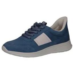 Sneaker Caprice "Caprice Sneaker Leder", Damen, Gr. 39, wei&szlig; (wei&szlig;, blau), Leder, Schuhe Sneaker