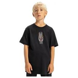 T-Shirt DC Shoes "Burnt Out", Jungen, Gr. 10(140-148cm), schwarz, Obermaterial: 75% Walkfrottier, 25% Walkfrottier;, Shirts T-Shirt