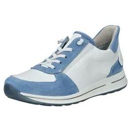 Sneaker Ara "Ara Sneaker Veloursleder", Damen, Gr. 43, blau, wei&szlig;, Veloursleder, Schuhe Sneaker