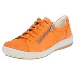 Schn&uuml;rschuh Legero "Legero Halbschuhe Veloursleder", Damen, Gr. 38,5, orange, Veloursleder, Schuhe Schn&uuml;rschuh