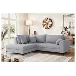 Ecksofa OTTO HOME "LEEVKE Design-Sofa mit Ottomane rechts/links bestellbar, Breite 232 cm", hellgrau, B:232cm H:80cm T:190cm, 92% Polyester, 8% Nylon, Sofas, Ecksofa, in vielen modernen Farben erh&auml;ltlich, belastbar bis 480 kg