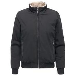 Outdoorjacke Ragwear "Coogie YOUMODO", Damen, Gr. XL (42), schwarz, Obermaterial: 68% Baumwolle, 32% Nylon. Innenfutter: 100% Polyester. Wattierung: 100% Polyester, gerade h&uuml;ftbedeckend, hoch geschlossener Ausschnitt, &Auml;rmel ohne &Auml;rmelschlitz Rippstrickb&uuml;ndchen, Jacken Outdoorjacke, Damen Jacke mit hohem Stehkragen