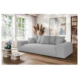 Big-Sofa Home Affaire "LAKESIDE 3-Sitzer Schlafsofa mit Bettkasten, Breite 256,5 cm", hellgrau, B:256,5cm H:82cm T:122cm, 100% Polyester, Sofas, Big-Sofa, Liegefl&auml;che 168,5x195 cm, hoher Sitzkomfort, Ma&szlig;e B/T/H: 256/122/82cm