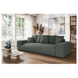 Big-Sofa Home Affaire "LAKESIDE 3-Sitzer Schlafsofa mit Bettkasten, Breite 256,5 cm", dunkelgr&uuml;n, B:256,5cm H:82cm T:122cm, 100% Polyester, Sofas, Big-Sofa, Liegefl&auml;che 168,5x195 cm, hoher Sitzkomfort, Ma&szlig;e B/T/H: 256/122/82cm