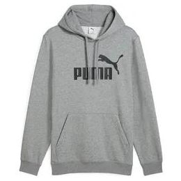 Hoodie Puma "Essentials No. 1 Logo Hoodie Herren", Herren, Gr. L, grau (medium gray heather), Obermaterial: 66% Baumwolle, 34% Polyester; Kapuzenfutter: 100% Baumwolle; Rippe: 3% Elasthan, 97% Baumwolle, normal, Sweatshirts Hoodie