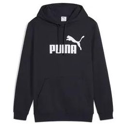 Hoodie Puma "Essentials No. 1 Logo Hoodie Herren", Herren, Gr. XS, blau (new navy blau), Obermaterial: 66% Baumwolle, 34% Polyester; Kapuzenfutter: 100% Baumwolle; Rippe: 3% Elasthan, 97% Baumwolle, normal, Sweatshirts Hoodie