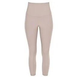 Leggings WINSHAPE "7/8-Tights HWL317C", Damen, Gr. XXL, Normalgr&ouml;&szlig;en, cappuccino, 85% Polyester, 15% Elasthan, Hosen Leggings, mit V-Shape Applikation und Core-Bund