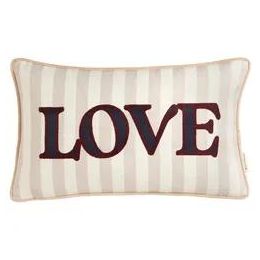 Dekokissen Tom Tailor HOME "Love", multi, B:50cm L:30cm, Obermaterial: 92% Polyester, 8% Leinen, Dekokissen_Sitzkissen_Kissenh&uuml;llen, mit Leinenanteil
