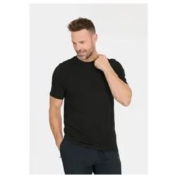 T-Shirt Endurance "Rabby", Herren, Gr. 3XL, schwarz-wei&szlig; (schwarz, wei&szlig;), 60% Baumwolle, 40% Polyester, unifarben, normal, Rundhals, Shirts T-Shirt, f&uuml;r Komfort beim Sport und im Alltag