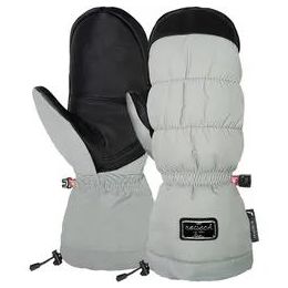 F&auml;ustlinge Reusch "Puffy R-TEX XT Mitten", Damen, Gr. 7.5, hellgrau, 70% Polyester, 30% Polyurethan, unifarben, Handschuhe F&auml;ustlinge, mit wasserdichter, atmungsaktiver Funktion