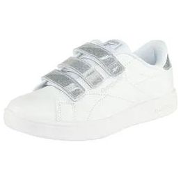 Sneaker Reebok CLASSIC "Reebok COURT CLEAN HOOK & LOOP STRAPS", Damen, Gr. 34, wei&szlig;, wei&szlig;, silber, Synthetik, Schuhe Sneaker