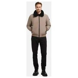 Outdoorjacke Khujo "Ginster", Herren, Gr. S (48), mittelgrau, Obermaterial: 83% Polyester, 17% Elasthan; Innenfutter: 100% Nylon; Wattierung: 100% Polyester, regular fit h&uuml;ftbedeckend, &Auml;rmel ohne &Auml;rmelschlitz Rippb&uuml;ndchen, Jacken Outdoorjacke, Herren Winterjacke mit Teddyfleece-Besatz und magnetischen Details