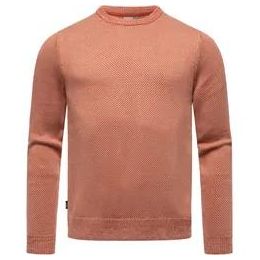 Strickpullover Ragwear "Larrs", Herren, Gr. S (48), braun (terra), Material: 60% Baumwolle, 40% Acryl, gerade h&uuml;ftlang, Rundhals, &Auml;rmel ohne &Auml;rmelschlitz Rippb&uuml;ndchen krempelbar, Pullover Strickpullover, stylischer Herren Sweatpullover mit Rippb&uuml;ndchen