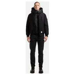 Outdoorjacke Khujo "Clemat", Herren, Gr. S (48), schwarz, Obermaterial: 87% Polyester, 13% Elasthan. Obermaterial Einsatz: 87% Polyester, 13% Elasthan. Innenfutter: 100% Nylon. Wattierung: 100% Polyester, regular fit h&uuml;ftlang, hoch geschlossener Ausschnitt, &Auml;rmel ohne &Auml;rmelschlitz Rippb&uuml;ndchen, Jacken Outdoorjacke, Warme Winterjacke mit abnehmbarem Inlayer