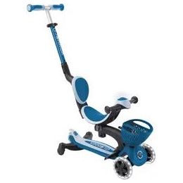 Tretroller Globber "GO-UP BABY 360 LIGHTS, mit Leuchtrollen und Leuchtmodul", petrol, Roller, KinderB:30cm L:75cm, Aufsitzrad, Laufrad und Scooter in Einem, B:30cm L:75cm