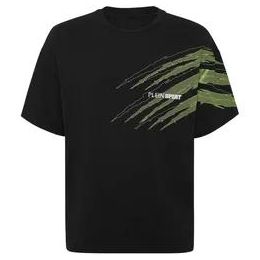 T-Shirt Plein Sport "Scratch", Damen, Gr. XS, 0227, schwarz, gr&uuml;nfluo, Obermaterial: 100% Baumwolle, Shirts T-Shirt