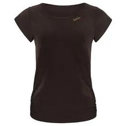 Sporttop WINSHAPE "AET130LS", Damen, Gr. XS, espresso, 85% Polyester, 15% Elasthan, Rundhals, Tops Sporttop, Functional Soft and Light
