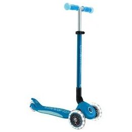 Tretroller Globber "ELITE GLOW LIGHTS, mit Leuchtrollen und Glow-Effekt", petrol, Roller, KinderB:28cm L:58cm, B:28cm L:58cm