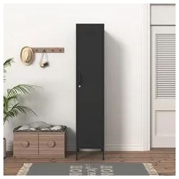 Dreht&uuml;renschrank OTTO HOME "Siena Kleiderschrank Schrank Metallschrank Mehrzweckschrank Spind", schwarz, B:38cm H:183cm T:46cm, Metall, Schr&auml;nke, Dreht&uuml;renschrank, in der H&ouml;he verstellbar, abschlie&szlig;bar