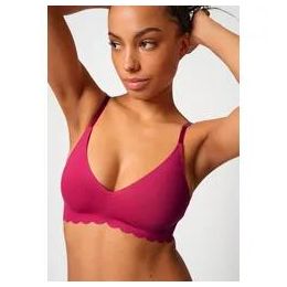 Soft-BH Skiny "Micro Essentials", Damen, Gr. 40, Cup A/B, sangria, Obermaterial: 72% Polyamid, 28% Elasthan, unifarben, normal, BHs Soft-BH, herausnehmbare Pads, V-Ausschnitt, Unsichtbar-Effekt, mit Bogenkante