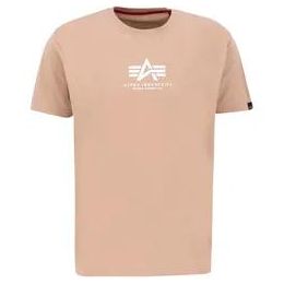 T-Shirt Alpha Industries "Basic T-Shirt ML", Herren, Gr. XL, orange (dusty coral), Obermaterial: 100% Baumwolle, Shirts T-Shirt