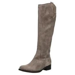Stiefel Gabor "Gabor Stiefel Veloursleder", Damen, Gr. 37, braun, grau, Veloursleder, Schuhe Stiefel