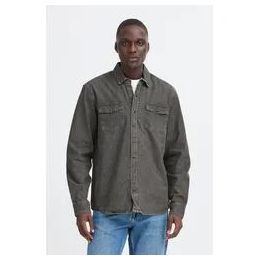 Jeanshemd Blend "BHDargo", Herren, Gr. XXL, US-Gr&ouml;&szlig;en, denim grau, Denim/Jeans, 100% Baumwolle, unifarben, Basic, Basic normal, ohne Ausschnitt, mit Knopf, Hemden Jeanshemd, Modernes Langarmhemd mit Brusttasche