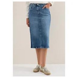 Jeansrock Cecil, Damen, Gr. 31, light blau washed, Jeans, 98% Baumwolle, 2% Elasthan, unifarben, normal wadenlang, R&ouml;cke Jeansrock, aus Baumwolle mit Stretchanteil