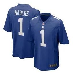 Footballtrikot Nike "Nike Trikot New York Giants NFL Home Game Jersey Nabers 1", Herren, Gr. XL, mehrfarbig, 100% Polyester, Trikots