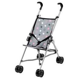 Puppenbuggy BAYER, sterne grau, Puppenwagen, KinderB:27cm H:56cm T:47cm, Kunststoff, Metall, Polyester, mit Tasche, B:27cm H:56cm T:47cm