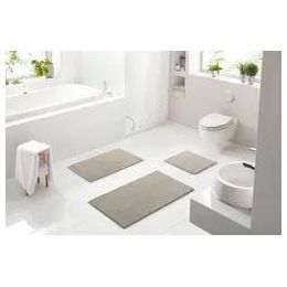 Badematte LINEA DUE "Roman", beige, H:18mm, Polyester, Badematten, Badematte